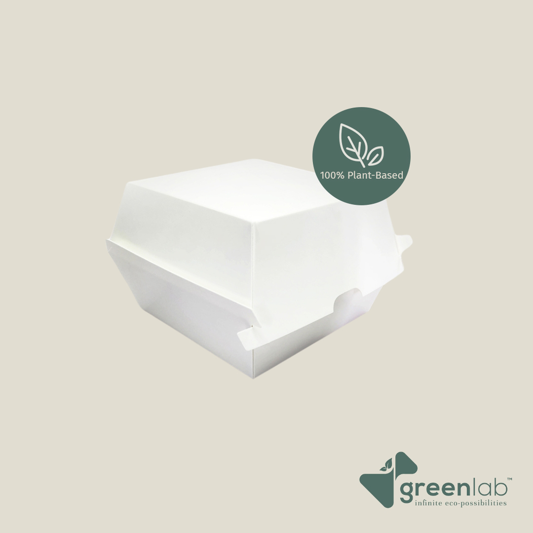 FSC Burger Box, White - Green Lab